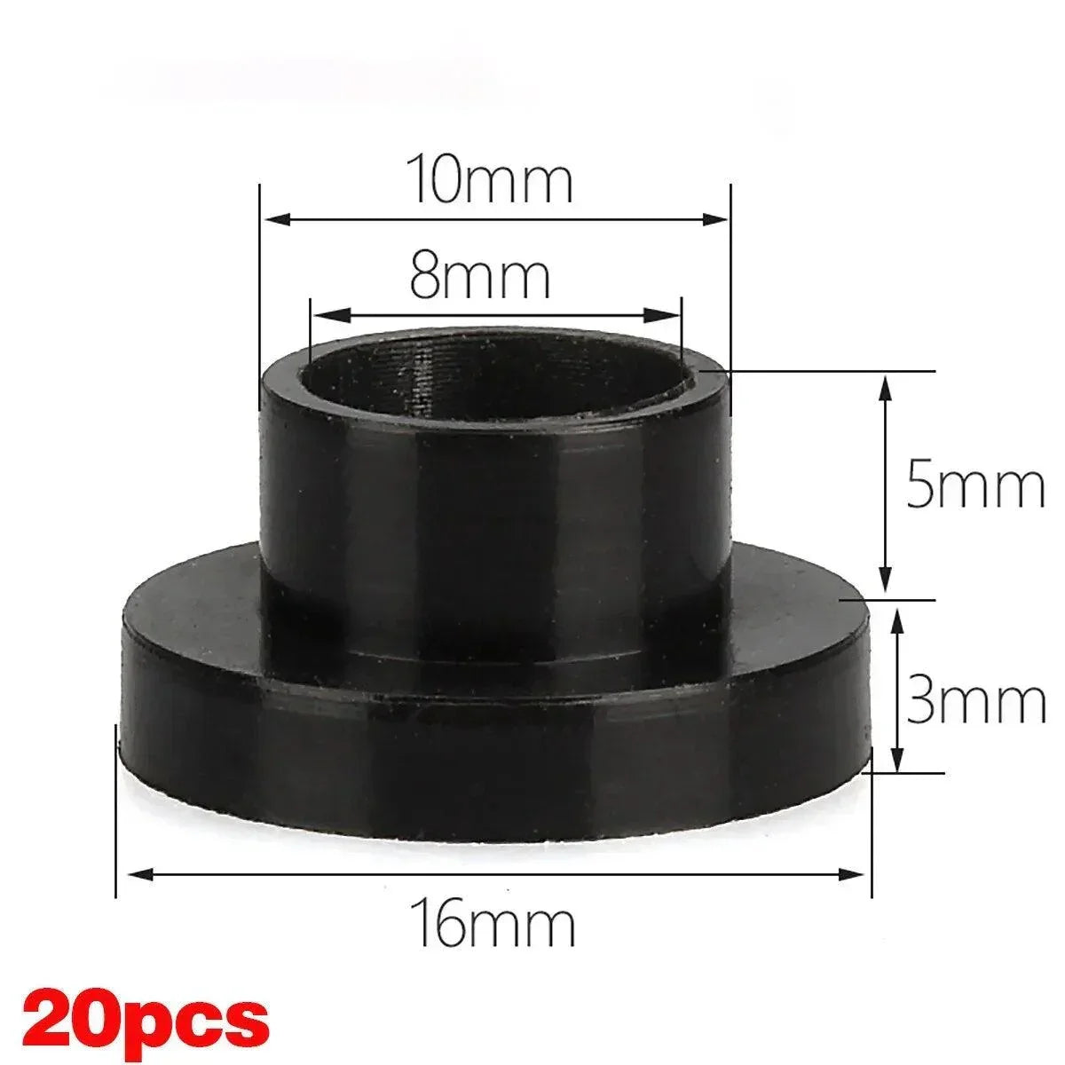 T-Type Nylon Step Washer – Insulating Bushing M2 to M16 – Beeplastic