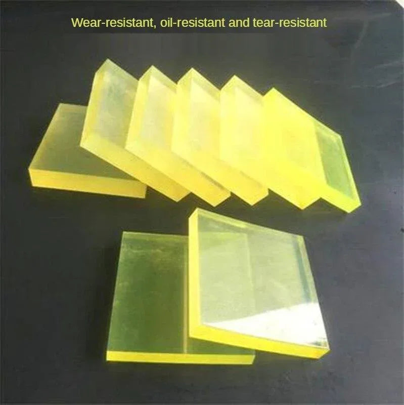 10x10cm Yellow Polyurethane Die Cutting Pad – Shock Absorbing – Beeplastic
