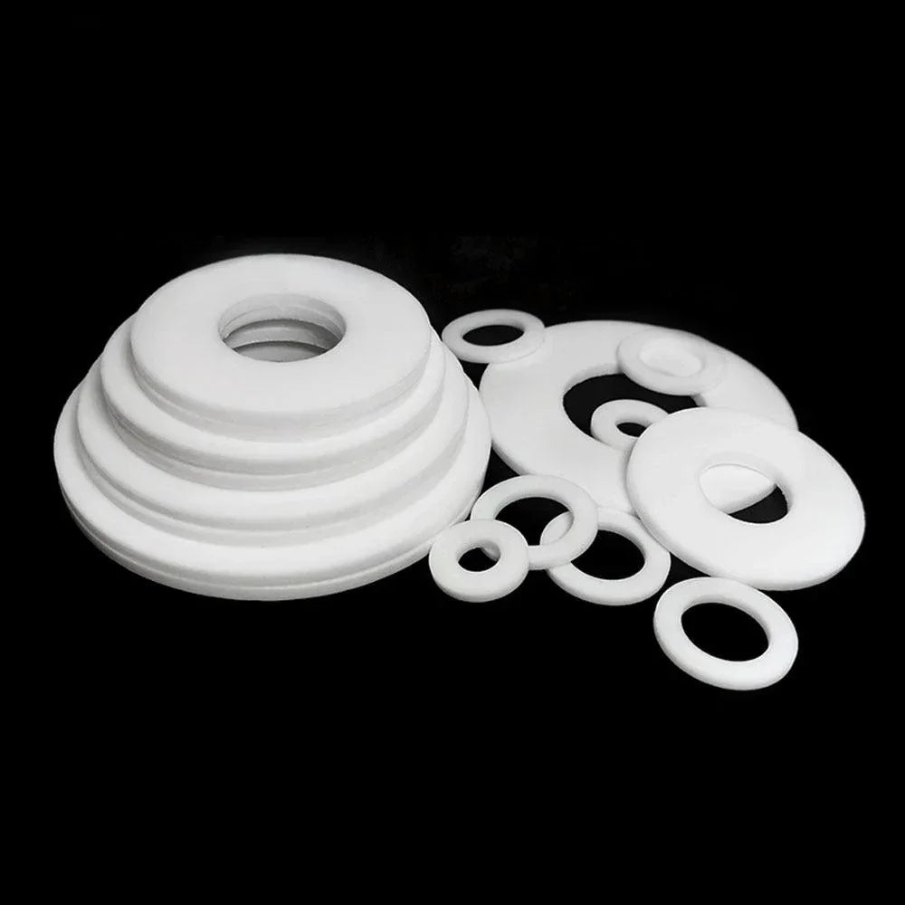 PTFE Flat Washer Gasket 10pcs | Teflon Sealing Rings for Pressure ...